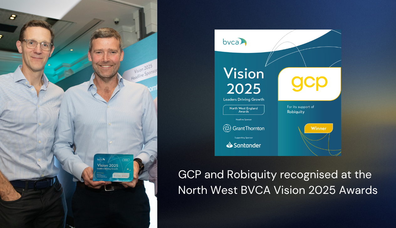 GCP & Robiquity recognised at the North West BVCA Vision 2025 Awards - GCP